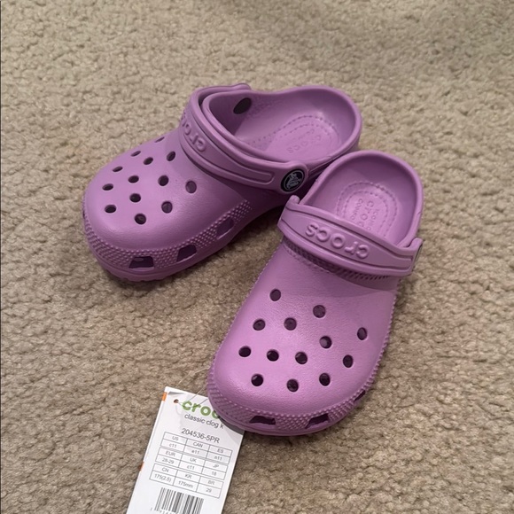 CROCS | Shoes | Crocs Purple Sandals With Signature Perforations | Poshmark